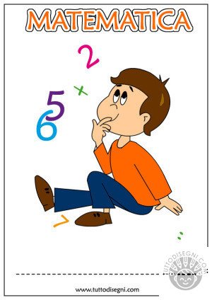 Copertina quaderno matematica - TuttoDisegni.com