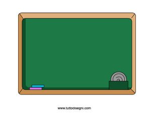 Lavagna scolastica a muro di colore verde - TuttoDisegni.com