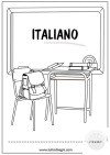 Copertina di italiano da colorare - TuttoDisegni.com
