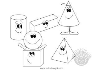 Figure geometriche solide da colorare - TuttoDisegni.com