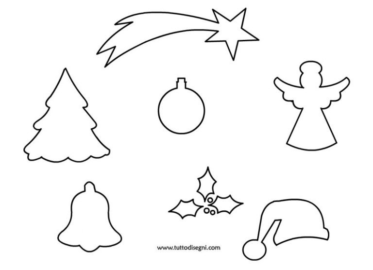 Sagome di Natale per lavoretti - TuttoDisegni.com