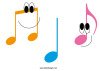 Note musicali colorate da stampare - TuttoDisegni.com