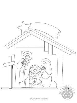 Presepe da colorare - TuttoDisegni.com
