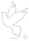 Pasqua - Colomba stilizzata da ritagliare - TuttoDisegni.com