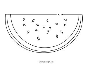 Cocomero: disegno da colorare - TuttoDisegni.com