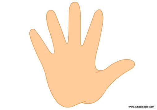 Mano colorata da stampare - TuttoDisegni.com