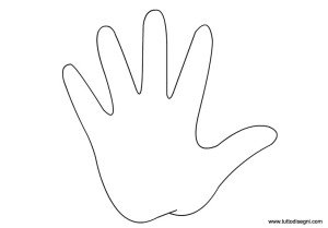 Mano: disegno per bambini da colorare - TuttoDisegni.com