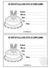 Biglietti invito compleanno - Torta - TuttoDisegni.com