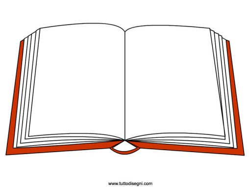 Libro aperto colorato - TuttoDisegni.com