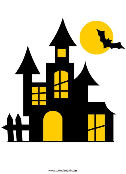 Castello di Halloween da stampare - TuttoDisegni.com