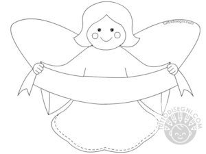 Natale - Angelo da colorare - TuttoDisegni.com