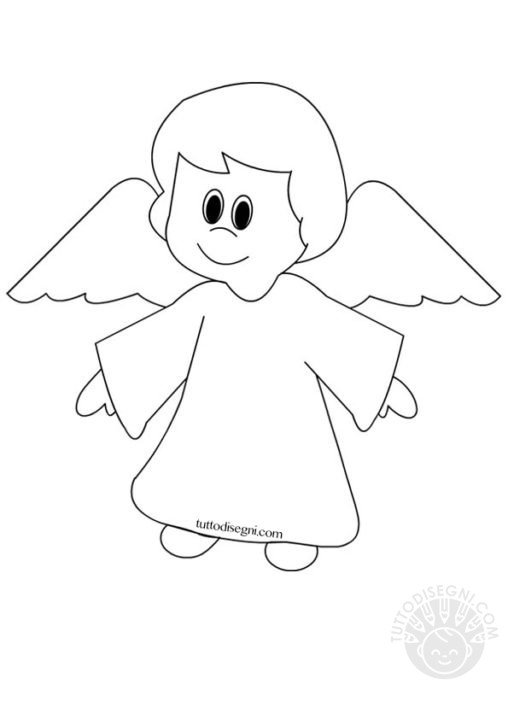 Angelo da colorare - TuttoDisegni.com