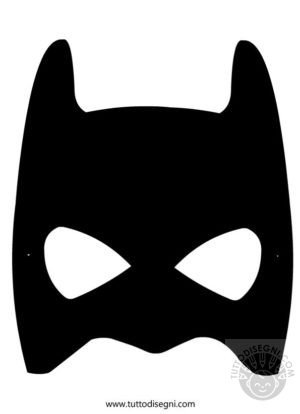 Maschera di Batman da ritagliare - TuttoDisegni.com