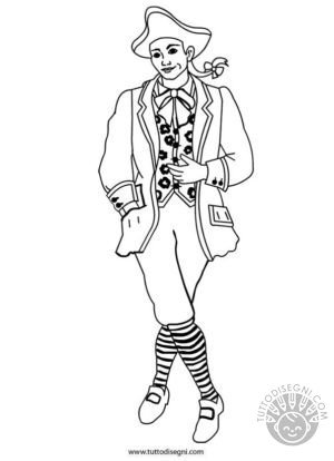 Meneghino: maschera da colorare - TuttoDisegni.com