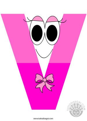 Alfabeto da stampare - Lettera V - TuttoDisegni.com