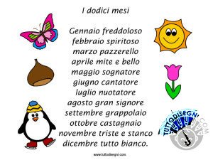 Filastrocca I dodici mesi - TuttoDisegni.com