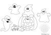 Fantasmi di Halloween da colorare - TuttoDisegni.com