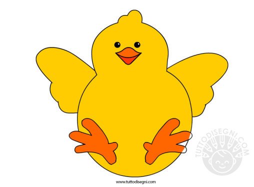 Pulcino giallo - TuttoDisegni.com