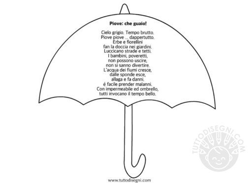 Filastrocca autunno - Piove: che guaio! - TuttoDisegni.com