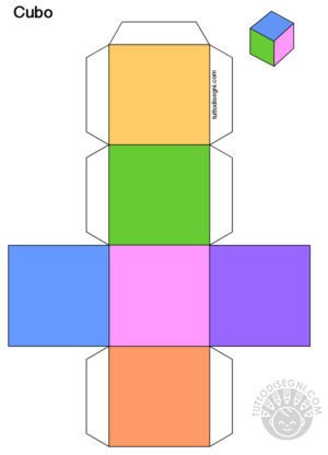 Cubo Figure geometriche solide per bambini - TuttoDisegni.com
