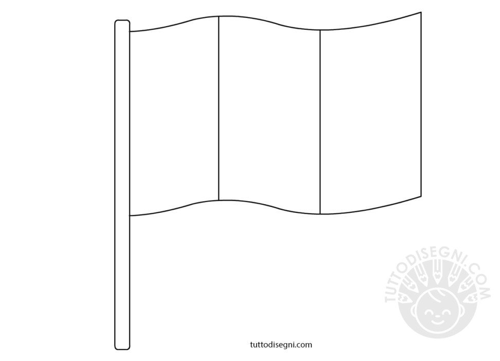 Bandiera italiana disegno da colorare - TuttoDisegni.com