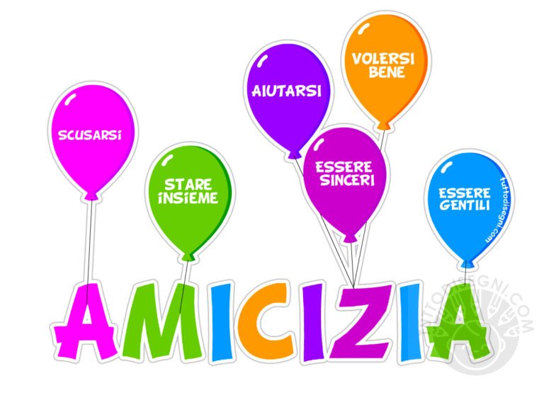 Idea cartellone sull'amicizia Scuola Primaria - TuttoDisegni.com