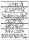Giorni della settimana in stampatello da colorare - TuttoDisegni.com