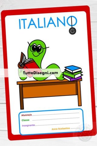 Copertina Italiano Scuola Primaria - TuttoDisegni.com