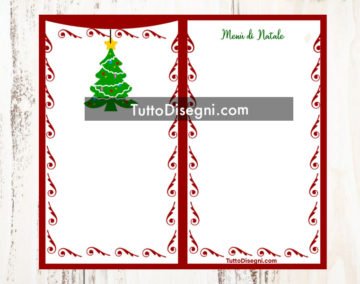 Modello Menù di Natale - TuttoDisegni.com