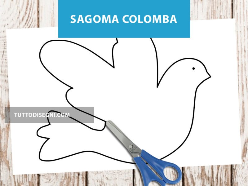 Colomba per cuddura da ritagliare - TuttoDisegni.com