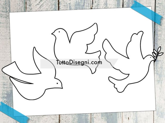 Sagome di colombe - TuttoDisegni.com