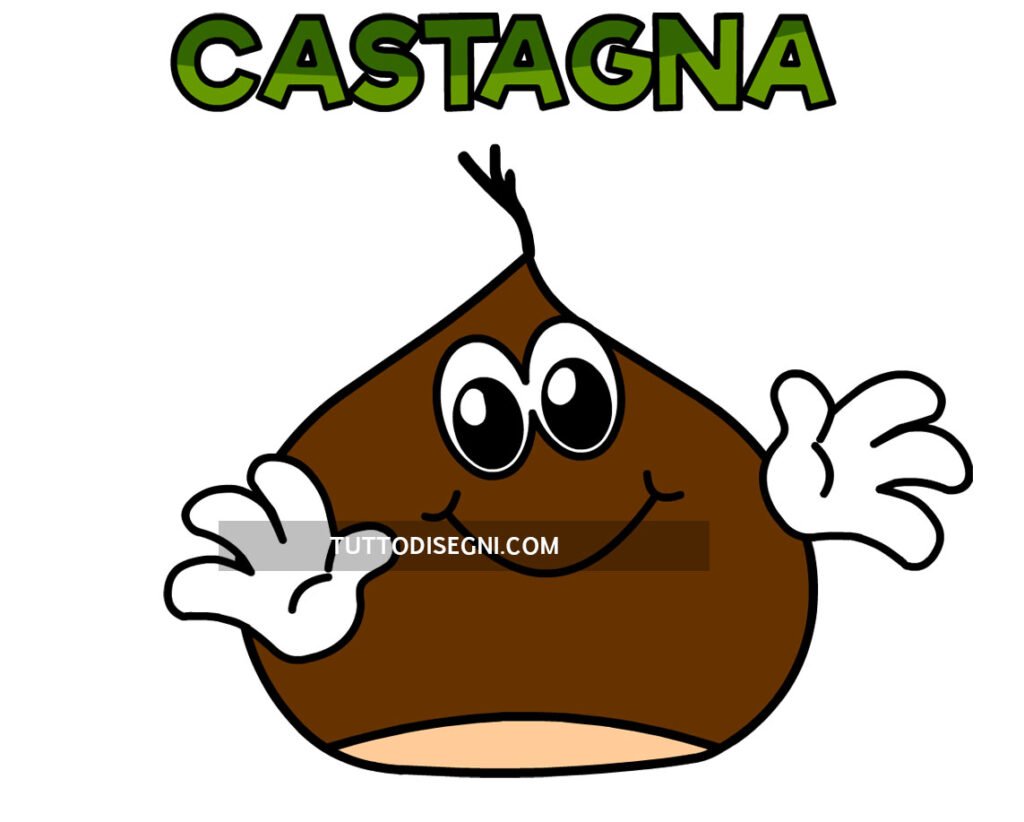 Castagna da colorare - TuttoDisegni.com