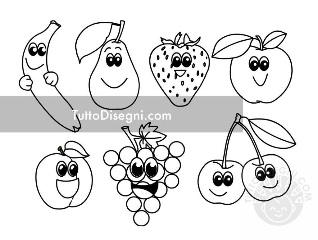 Frutta estiva da colorare - TuttoDisegni.com