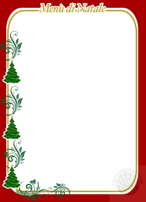 Cornice per menù di Natale - TuttoDisegni.com