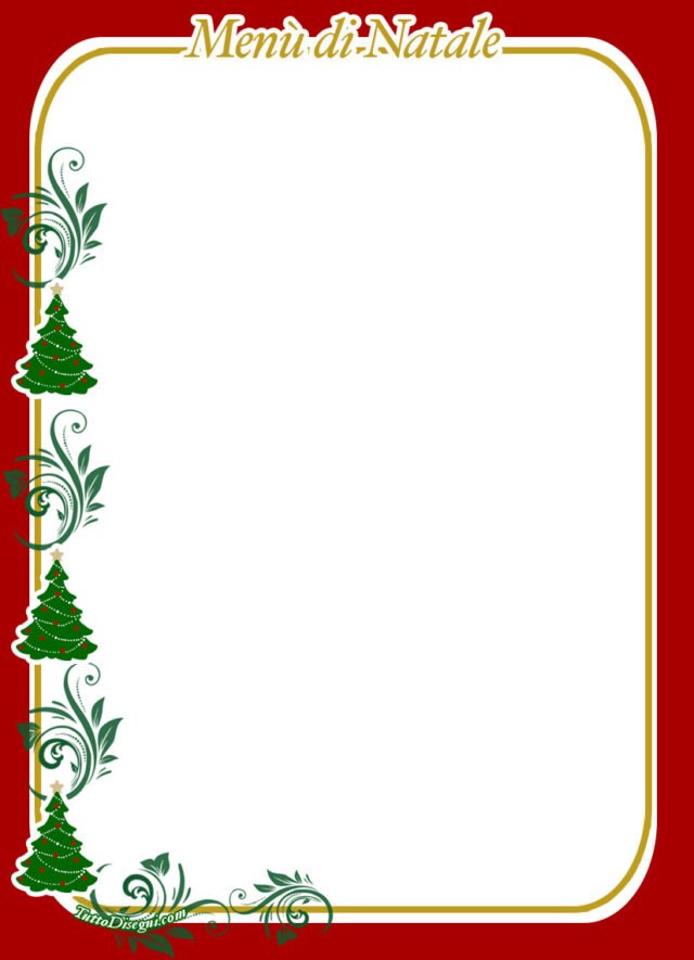Cornice per menù di Natale - TuttoDisegni.com