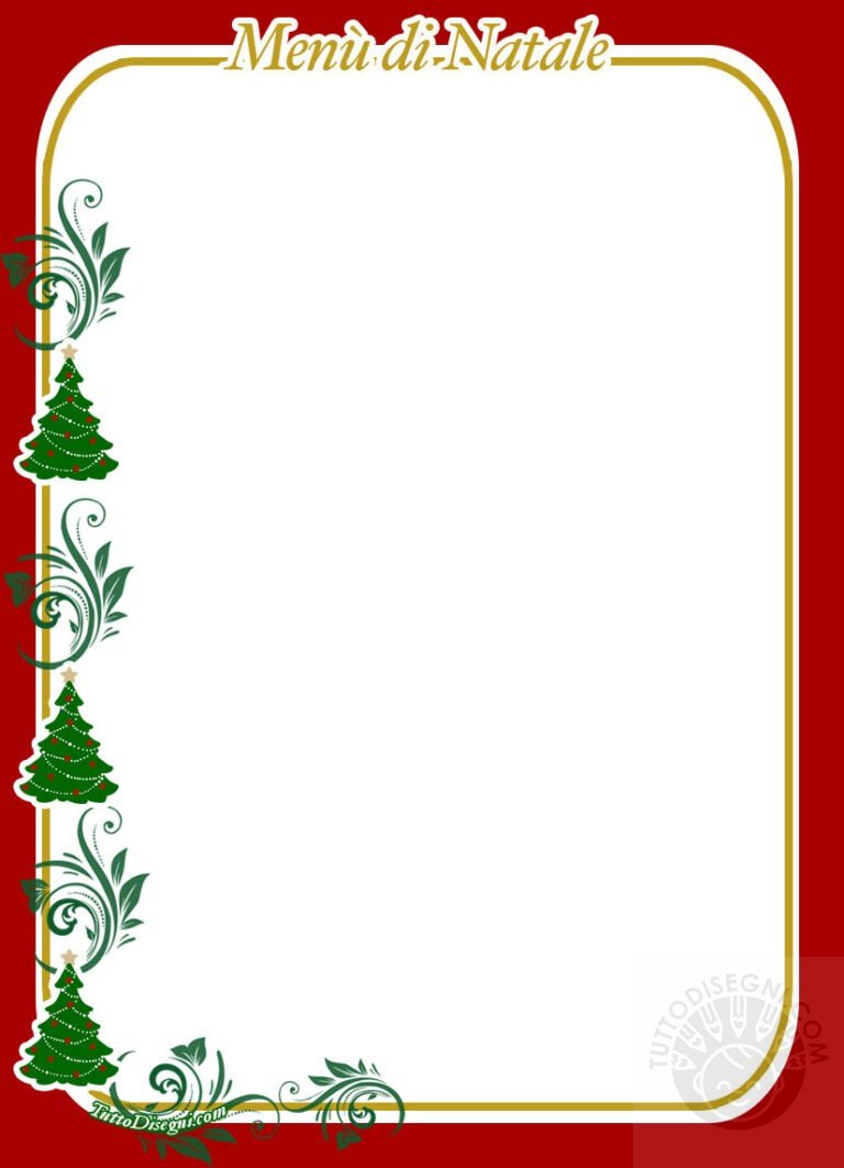 Cornice per menù di Natale - TuttoDisegni.com