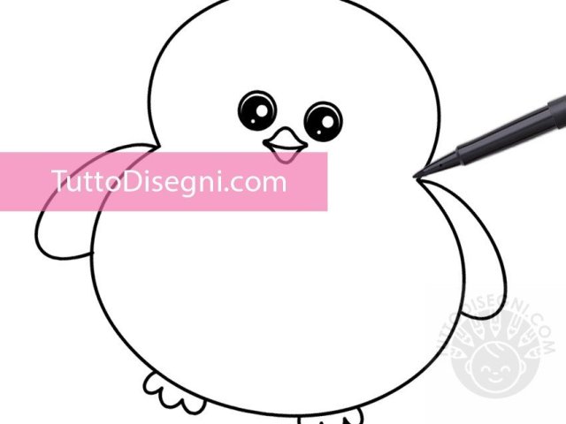 Pulcino Kawaii - TuttoDisegni.com