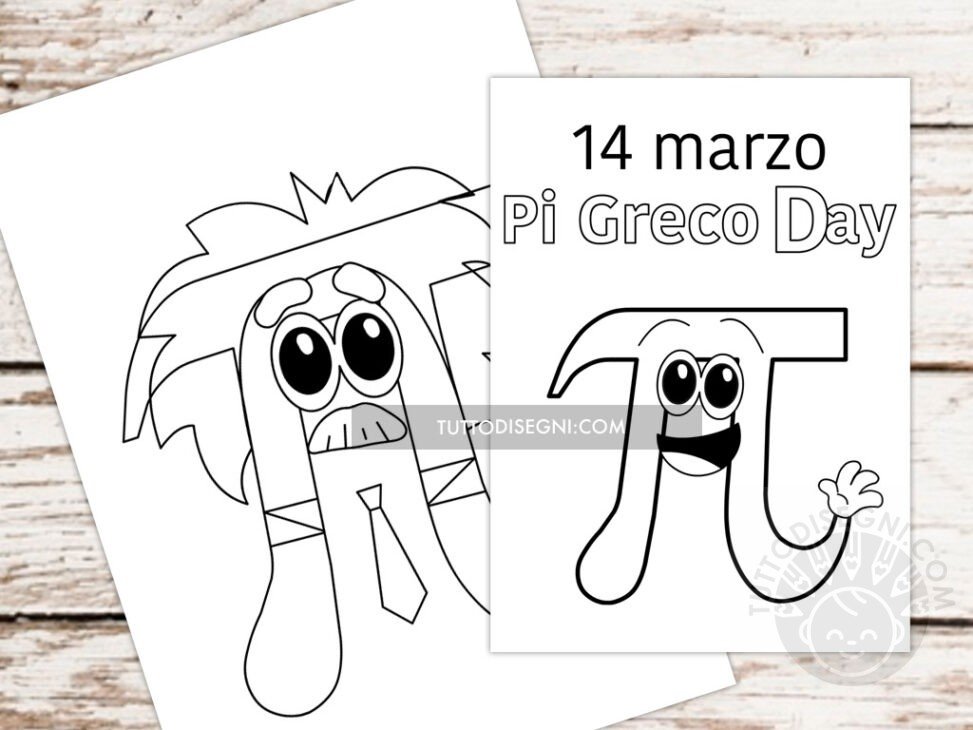 Pi greco da colorare - TuttoDisegni.com