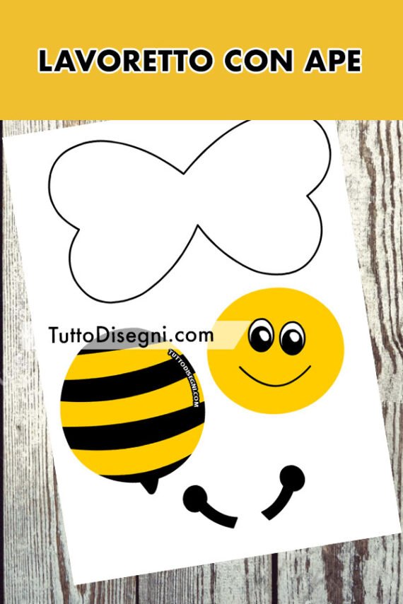 Cartamodello ape da stampare - TuttoDisegni.com