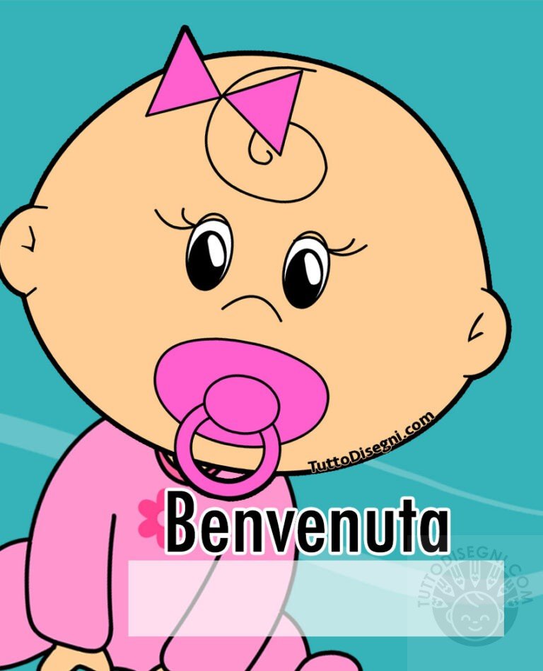 Benvenuta nascita bambina - TuttoDisegni.com
