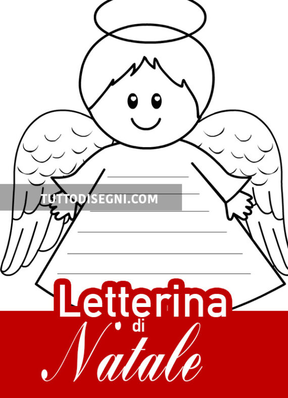 Angelo letterina di Natale - TuttoDisegni.com