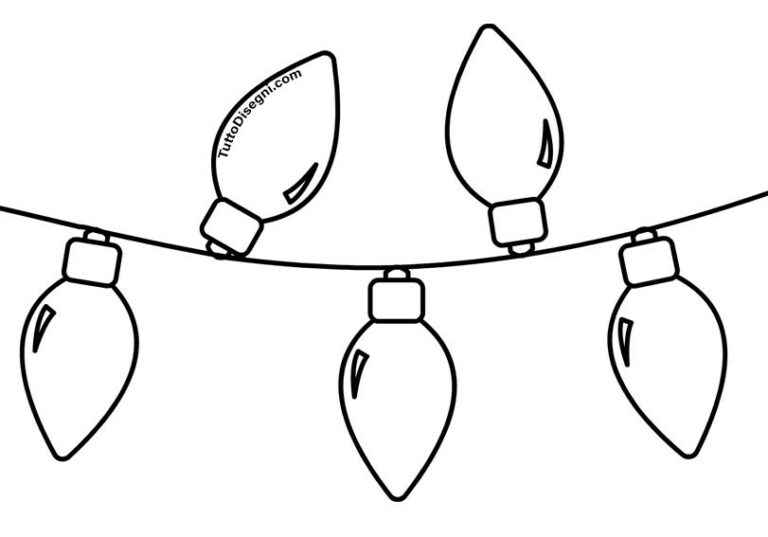 Luci di Natale da colorare - TuttoDisegni.com