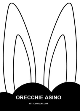 Sagoma orecchie asino - TuttoDisegni.com