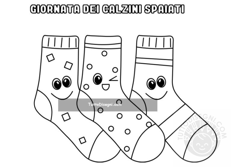 Calzini spaiati 2025 - TuttoDisegni.com