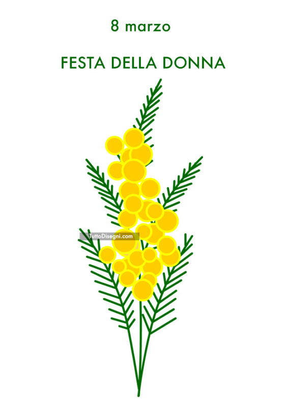 Mimosa Festa della donna - TuttoDisegni.com