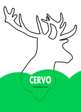 Testa cervo sagoma - TuttoDisegni.com