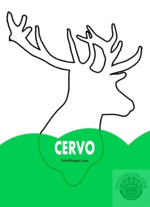 Testa cervo sagoma - TuttoDisegni.com