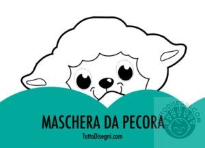 Maschera da pecora da colorare - TuttoDisegni.com