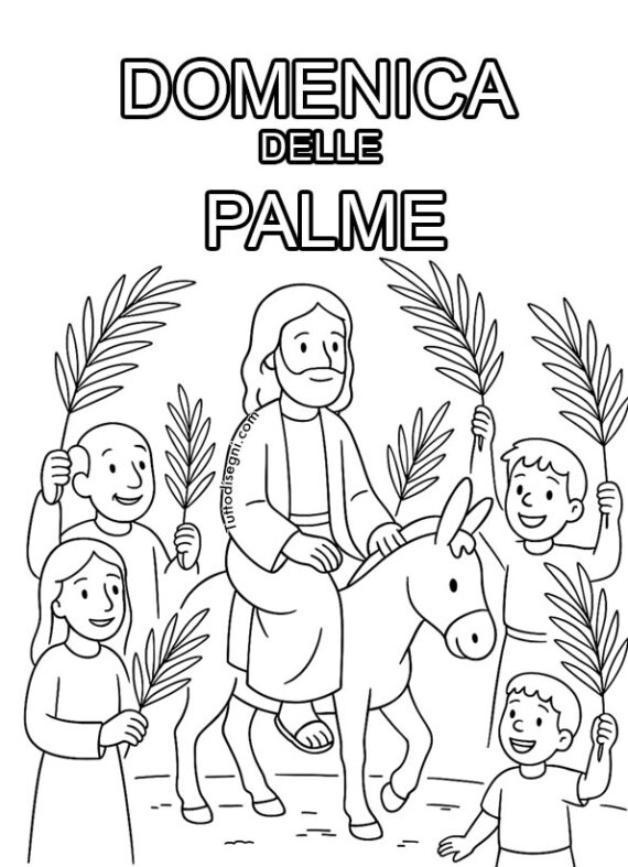 Ingresso di Gesù a Gerusalemme - TuttoDisegni.com