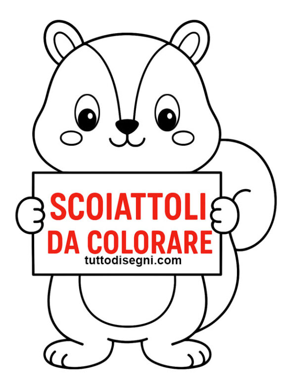 Scoiattoli da colorare - TuttoDisegni.com